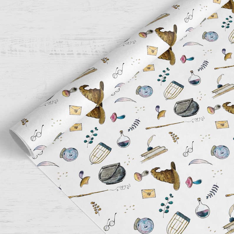 Wizard Wrapping Paper Luxury Gift Wrap Wizard Style Gift - Etsy