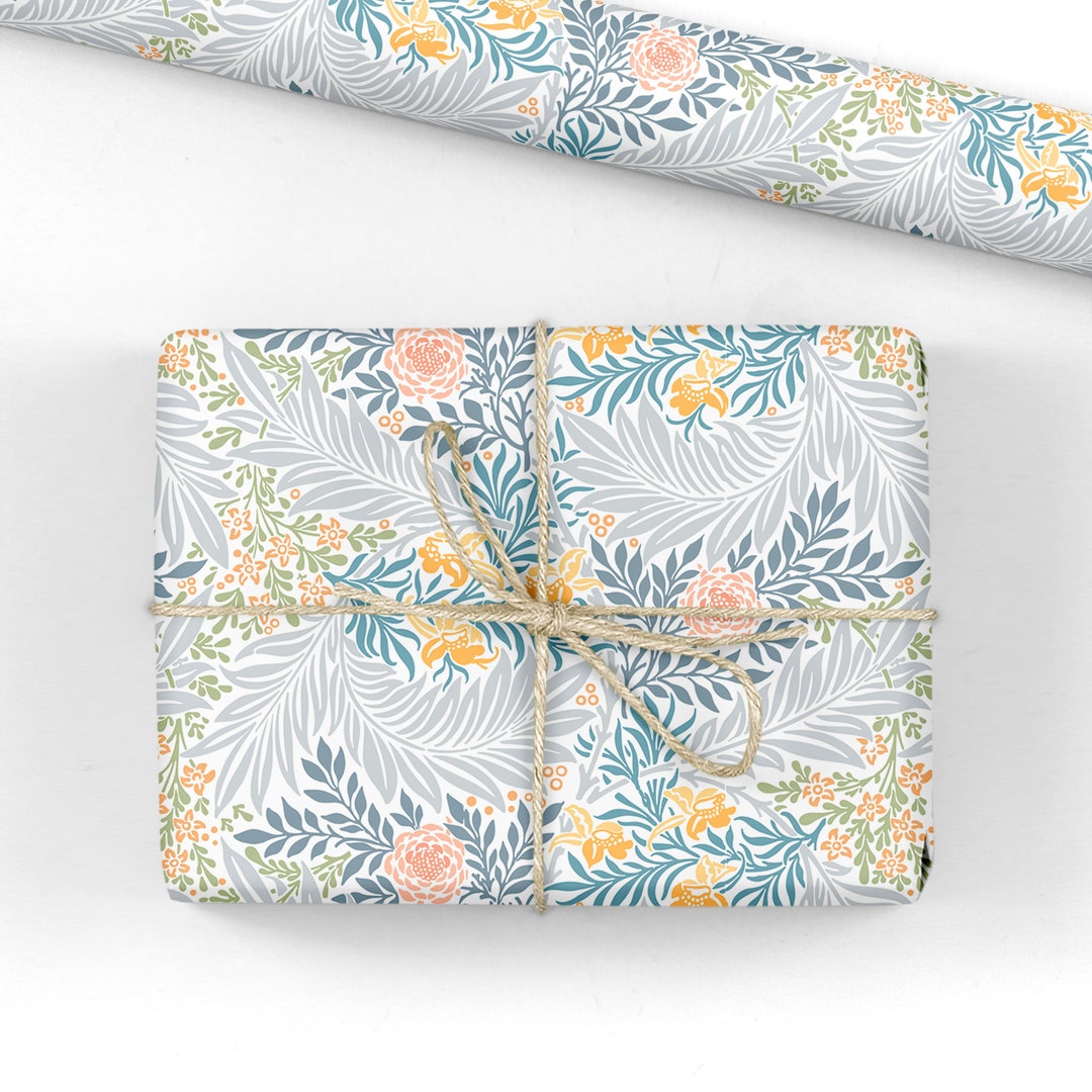 William Morris 'larksupr' Wrapping Paper Sheets Premium Gift Wrap ...