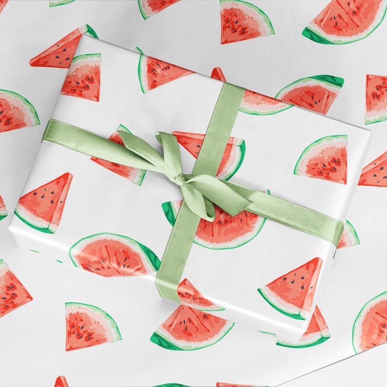 Watermelon Wrapping Paper Luxury Gift Wrap Watermelon Gift - Etsy