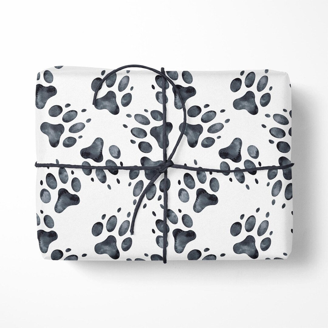 Dog Paw Print Wrapping Paper Large Wrapping Paper Roll - Etsy