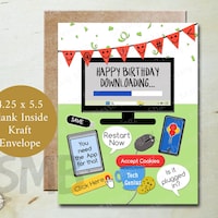 Computer IT Nerd Birthday Card. Tech Phone Support Geek, Web ...
