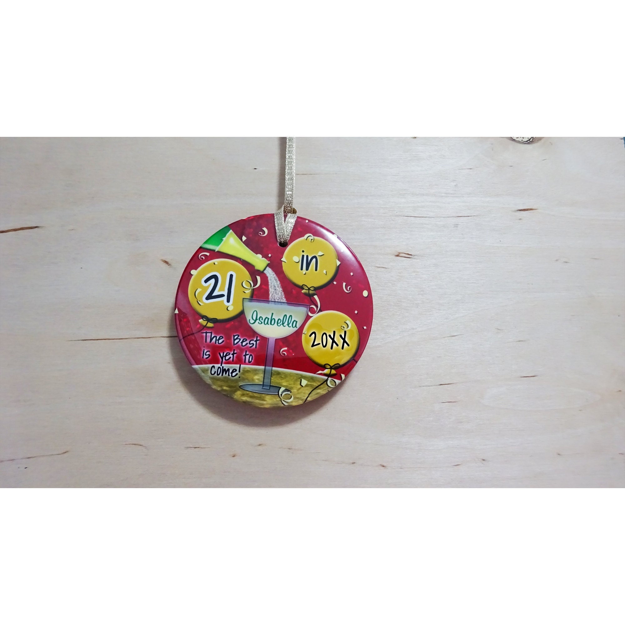 21st Birthday Personalized Christmas Ornament - Etsy