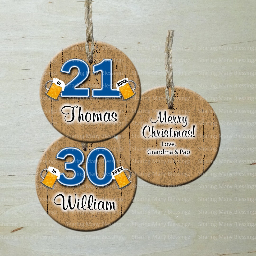 Celebrate Turning 21 With a 21st Personalized Beer Christmas Ornament ...