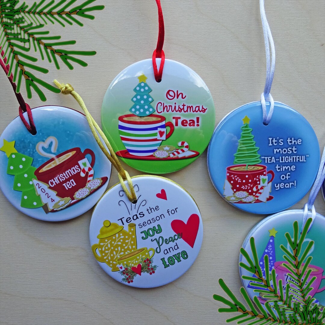 Christmas Tea Set, It's the Most Tea-lightful Time of Year Tea Party ...
