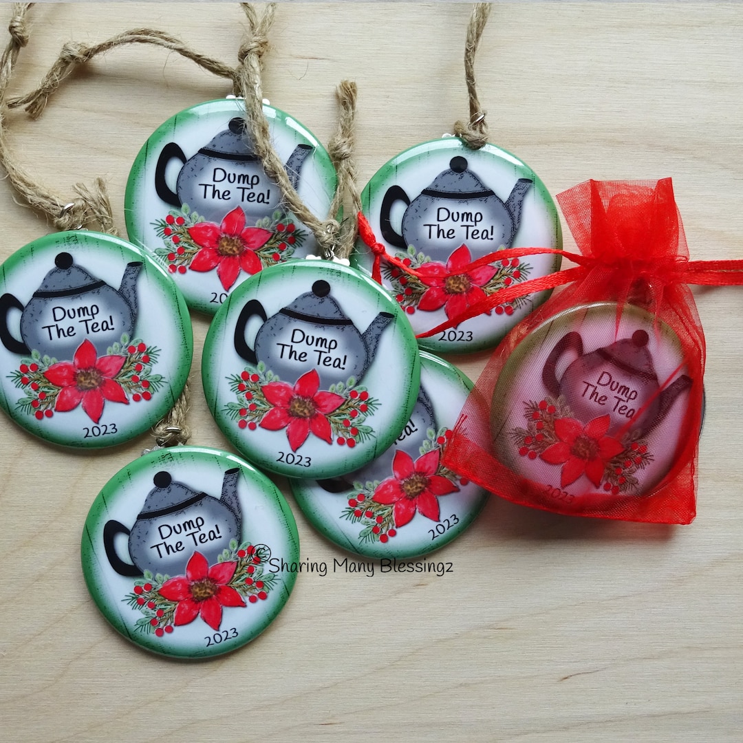 Rustic Tea Party Favor Ornament, Mini Tea Ornament, Tea Lover Gift, Tea ...
