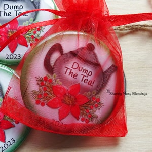 Rustic Tea Party Favor Ornament, Mini Tea Ornament, Tea Lover Gift, Tea ...