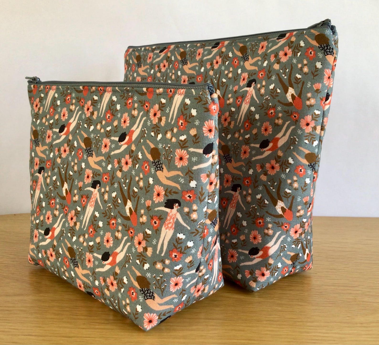 Handmade Outdoor Wild Swimming Fabric Make up or Toiletry Bag ...