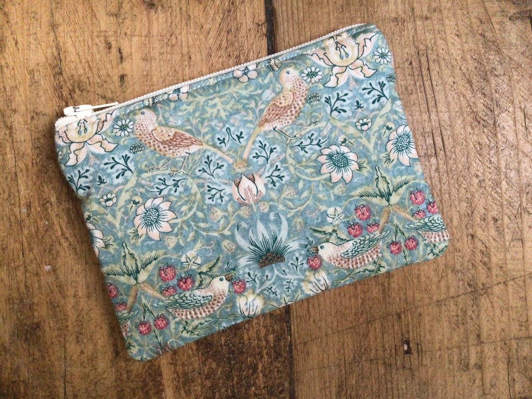 Handmade Coin Purse William Morris Strawberry Thief Aqua Green - Etsy UK
