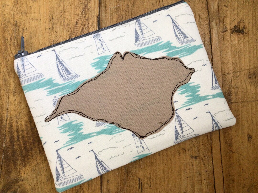 Isle of Wight Boat Yacht Nautical Make up Bag Clutch Purse Isle of ...