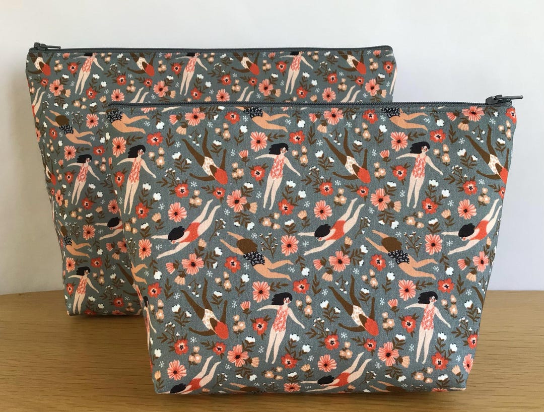 Handmade Outdoor Wild Swimming Fabric Make up or Toiletry Bag ...