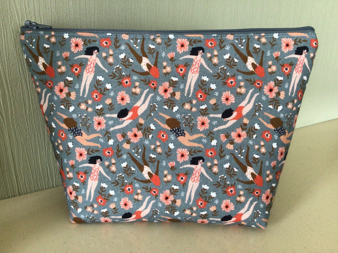 Handmade Outdoor Wild Swimming Fabric Make up Toiletry Bag Waterproof ...