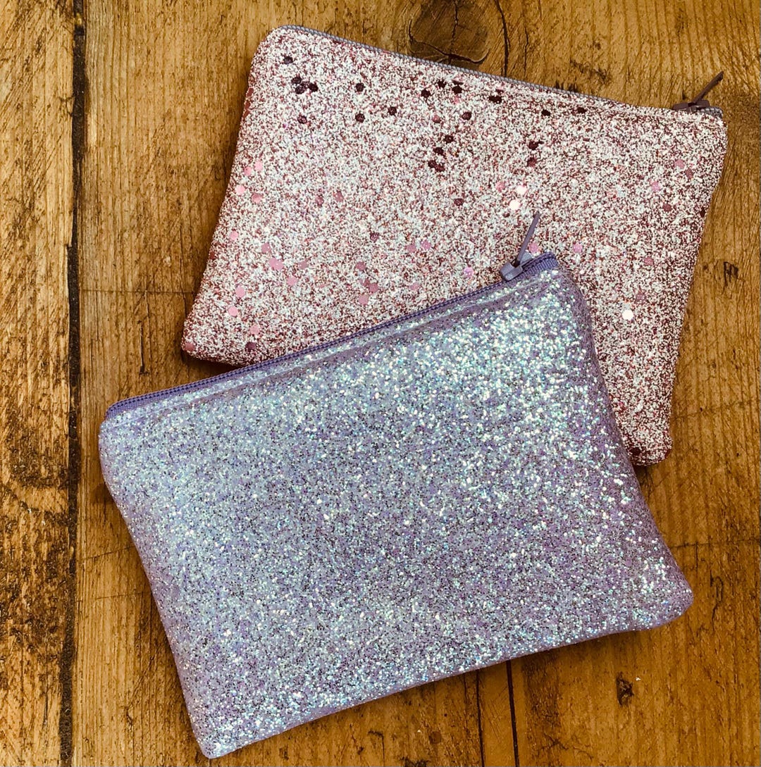 Handmade Pink Glitter Coin Purse Pink or Lilac - Etsy