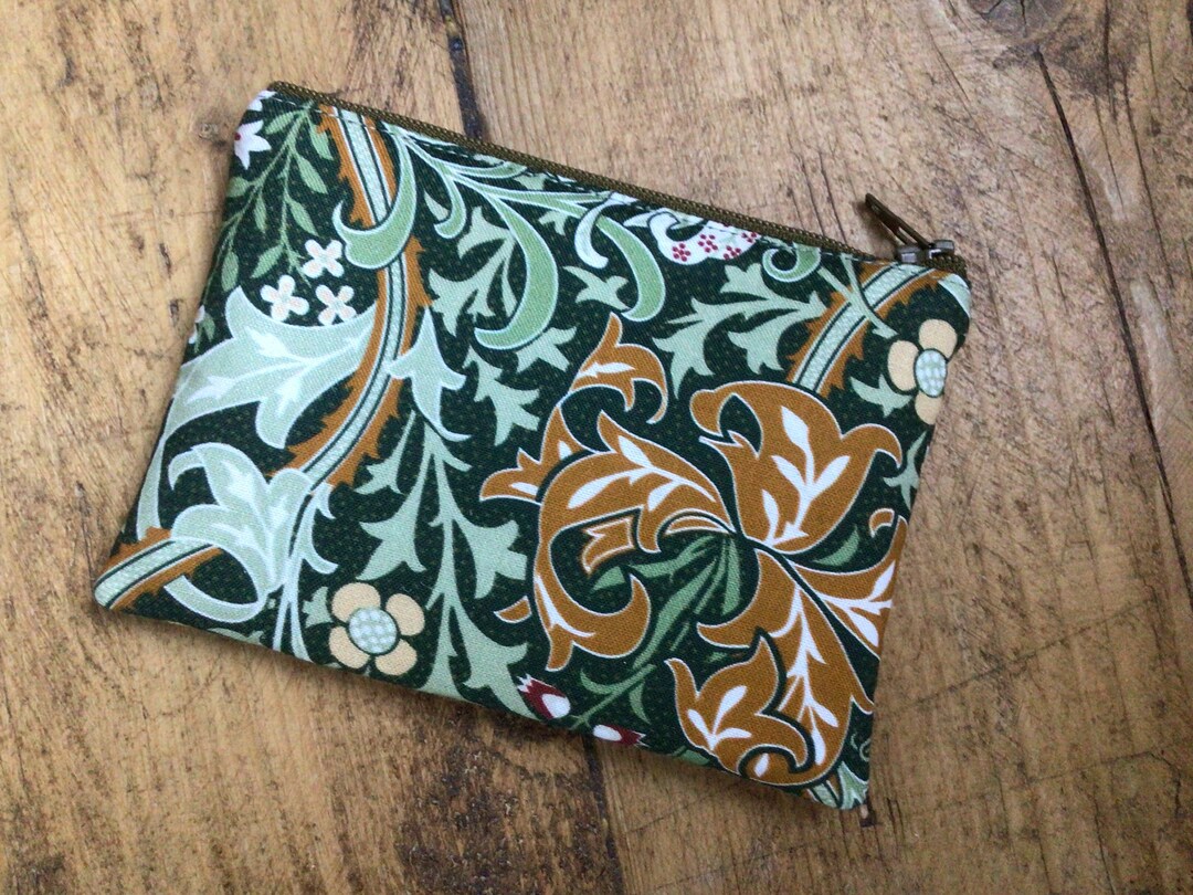 William Morris Coin Purse Golden Dark Lily Dark Forest - Etsy