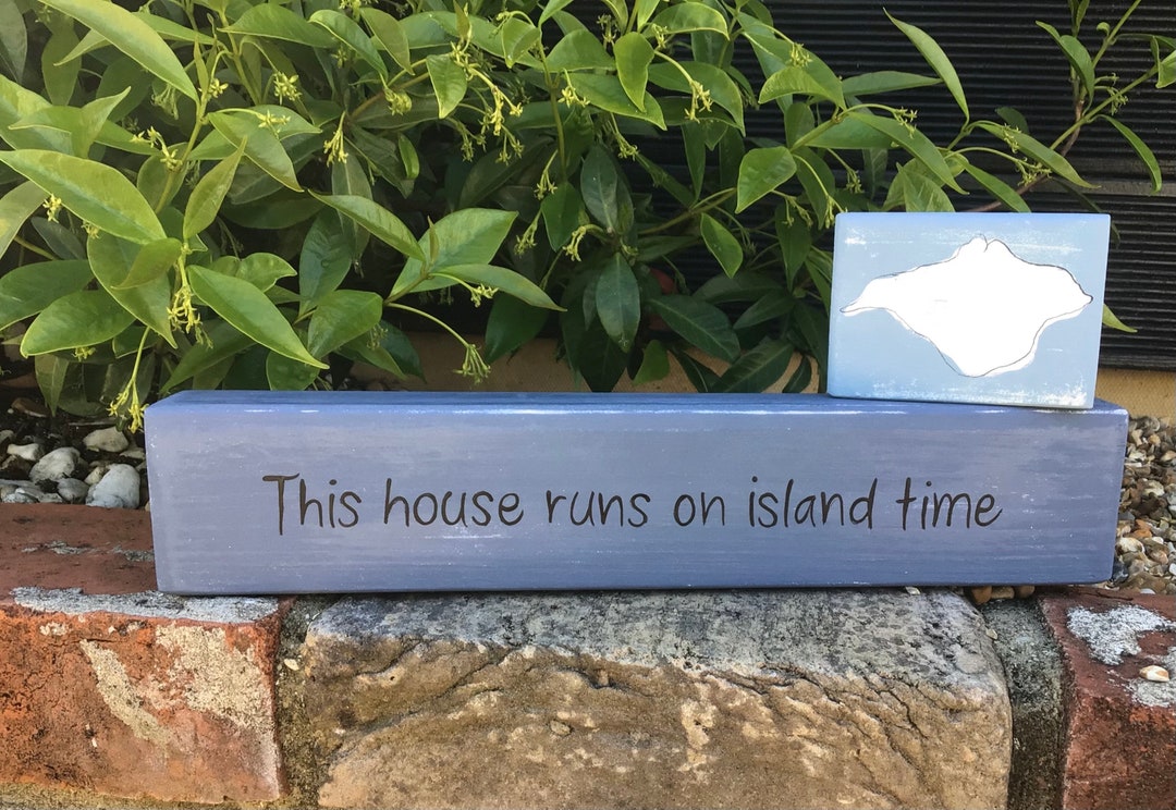 Wooden Isle of Wight Stacking Blocks This House Runs on Island Time ...