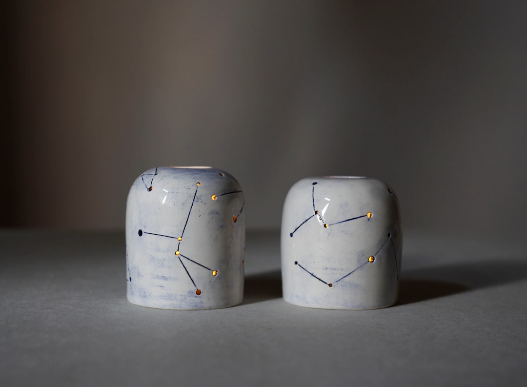 Constellation Ceramic Candle Lamps 2 Variations Candle - Etsy