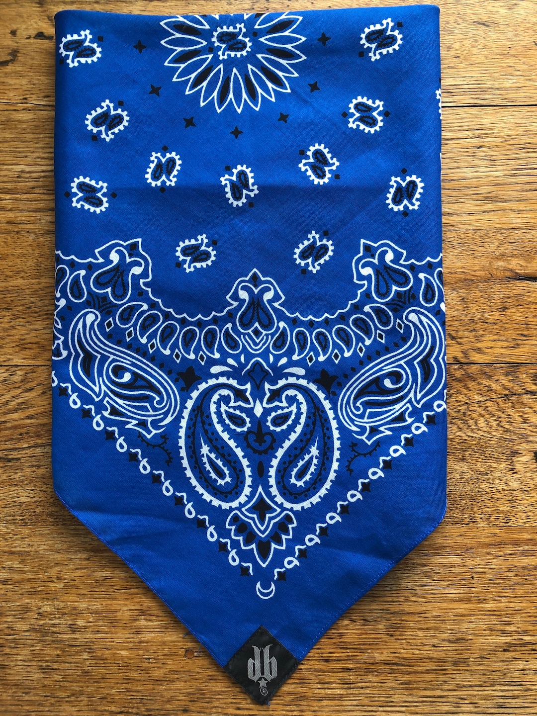 Navy Blue Paisley Dust Bandit® Bandana Quick Adjust Made With Hook N ...