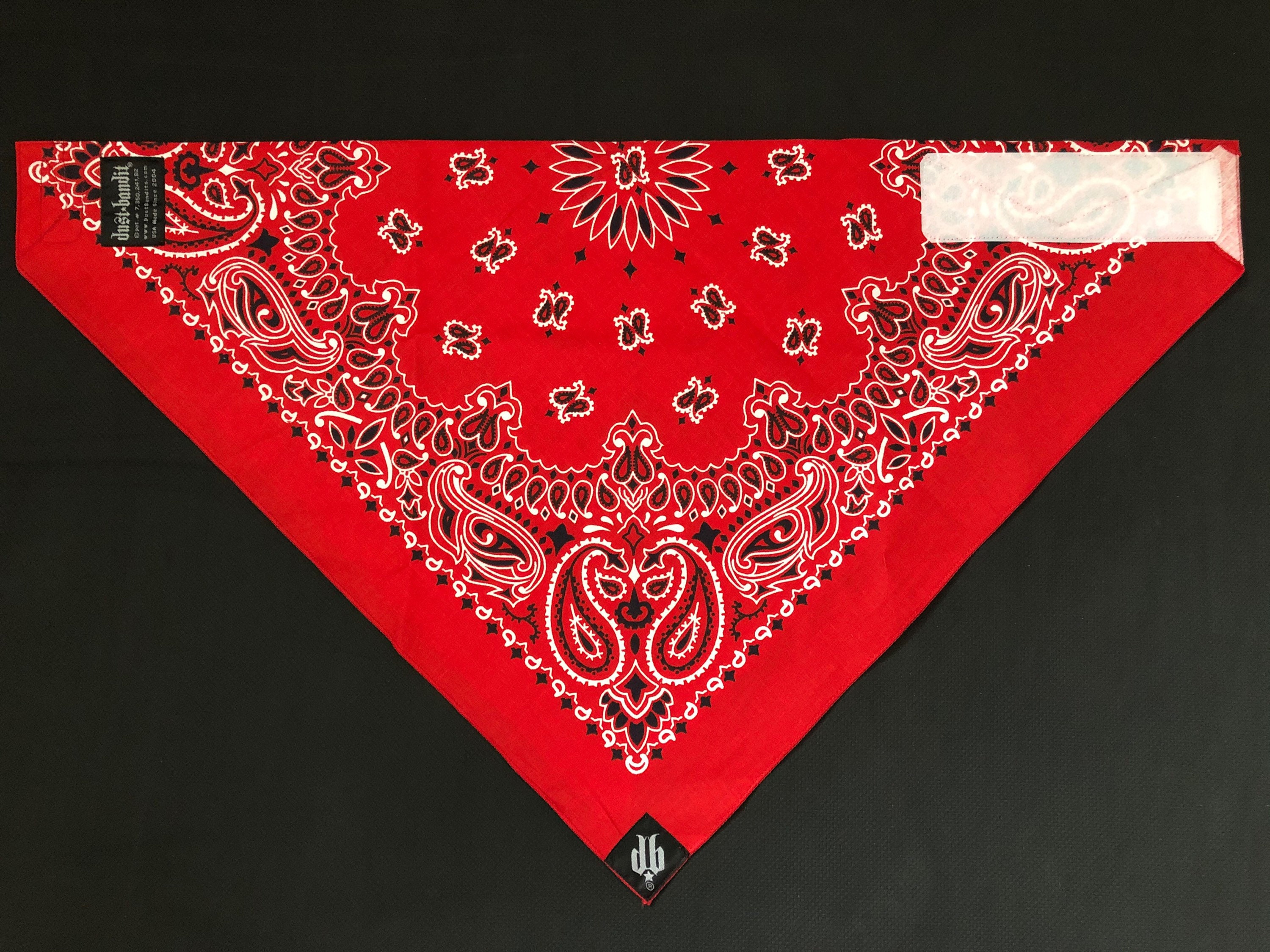 Red Bandana Pattern Folded