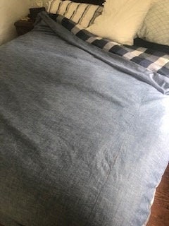 100% Cotton Denim Blue Duvet Cover Concise Design - Comforter Quilt ...