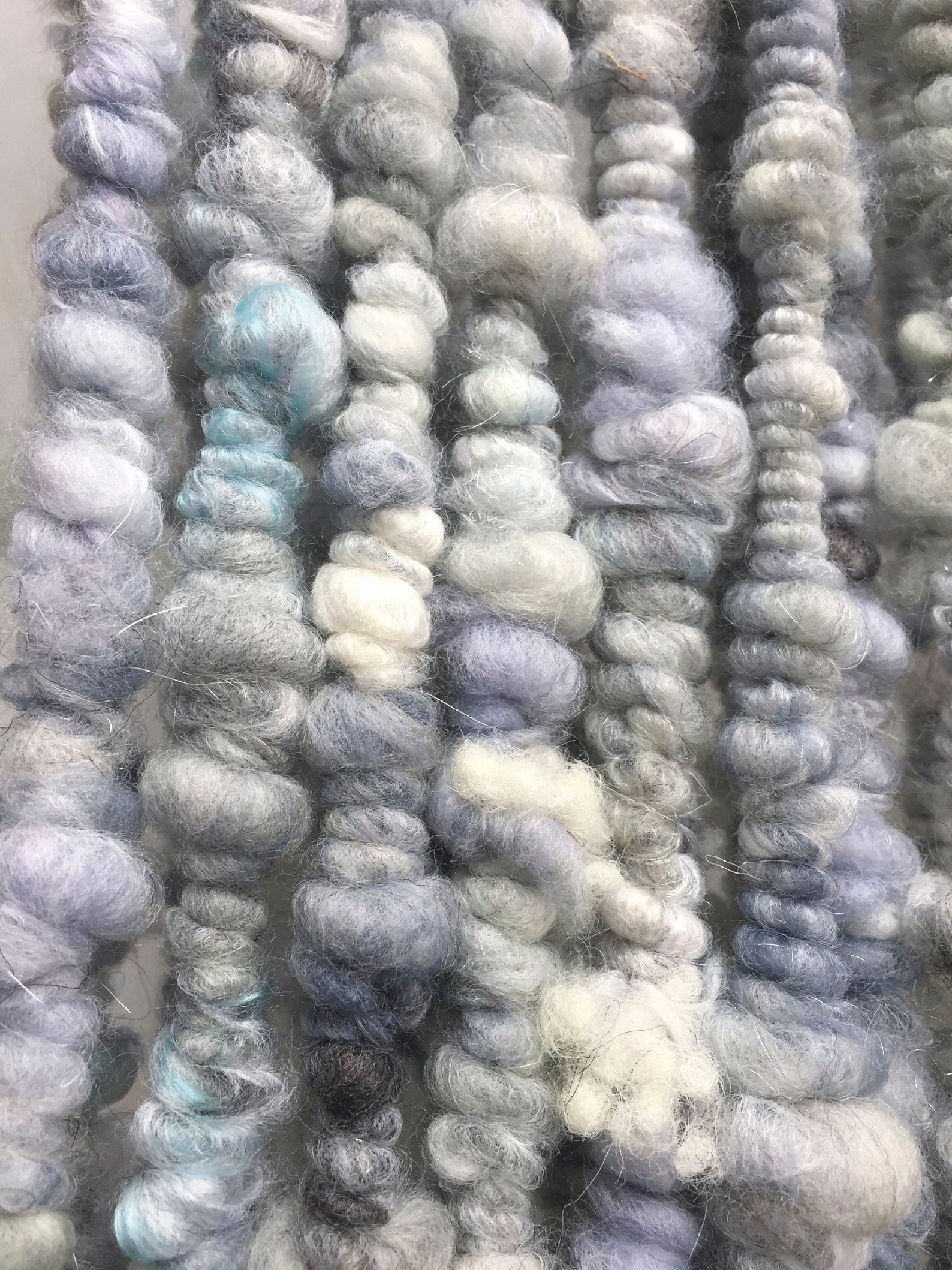 ART Yarn winter Cloud Handspun, Weaving, Wool, Hand Dyed, Knitting ...