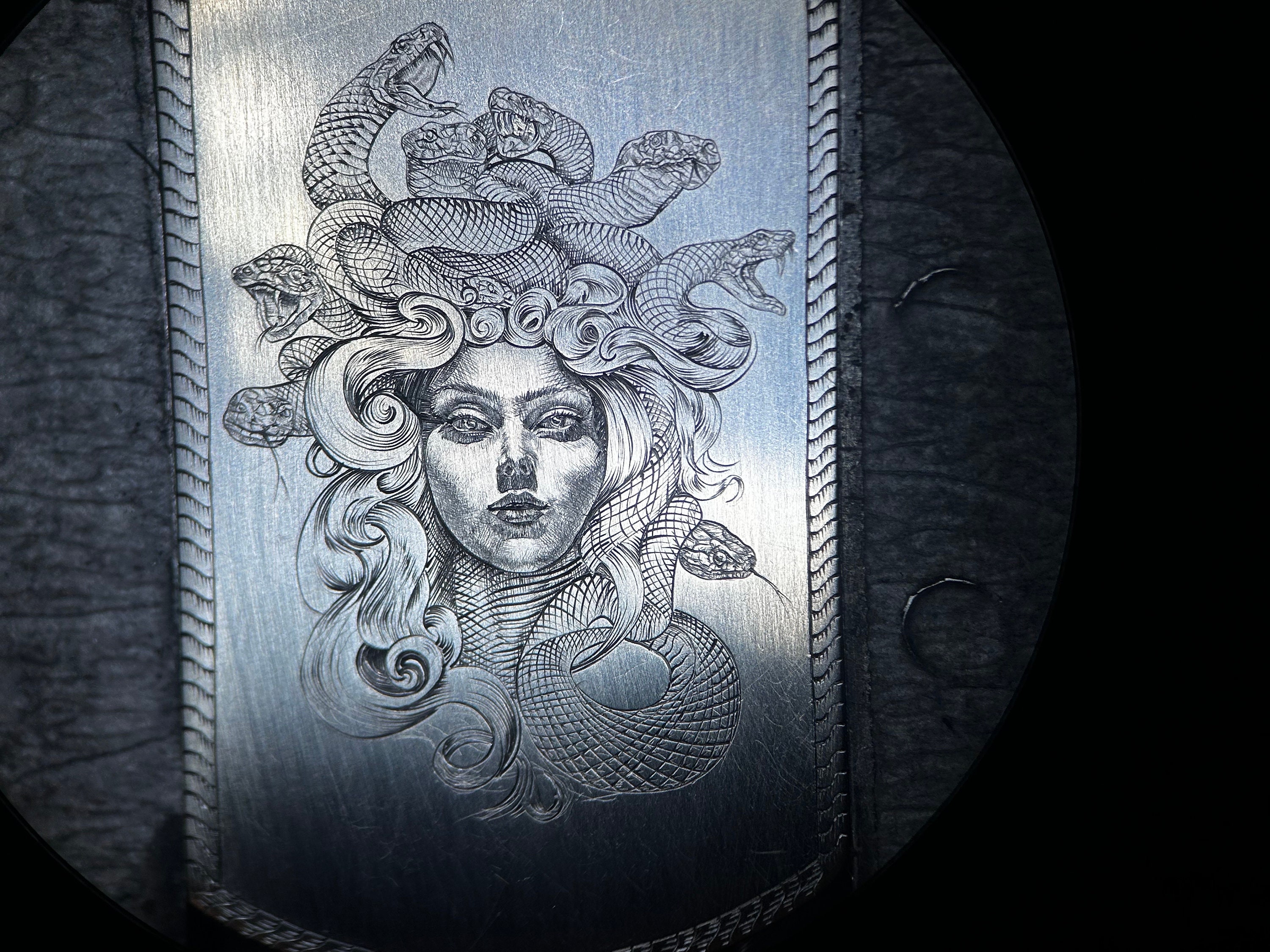 Medusa Gorgon Exclusive Hand Engraving Pendant With Stainless Steel ...