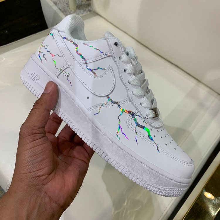 Nike Air Force 1 AF1 Flame Lightning Reflective Decal Custom | Etsy