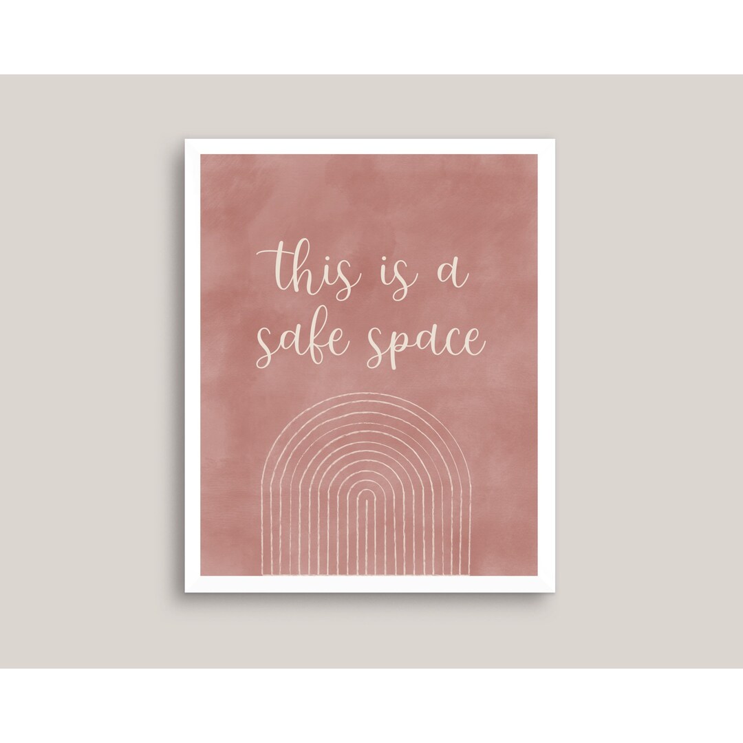 Safe Space Print | Office Print | Digital Art | Wall Art | Therapy ...