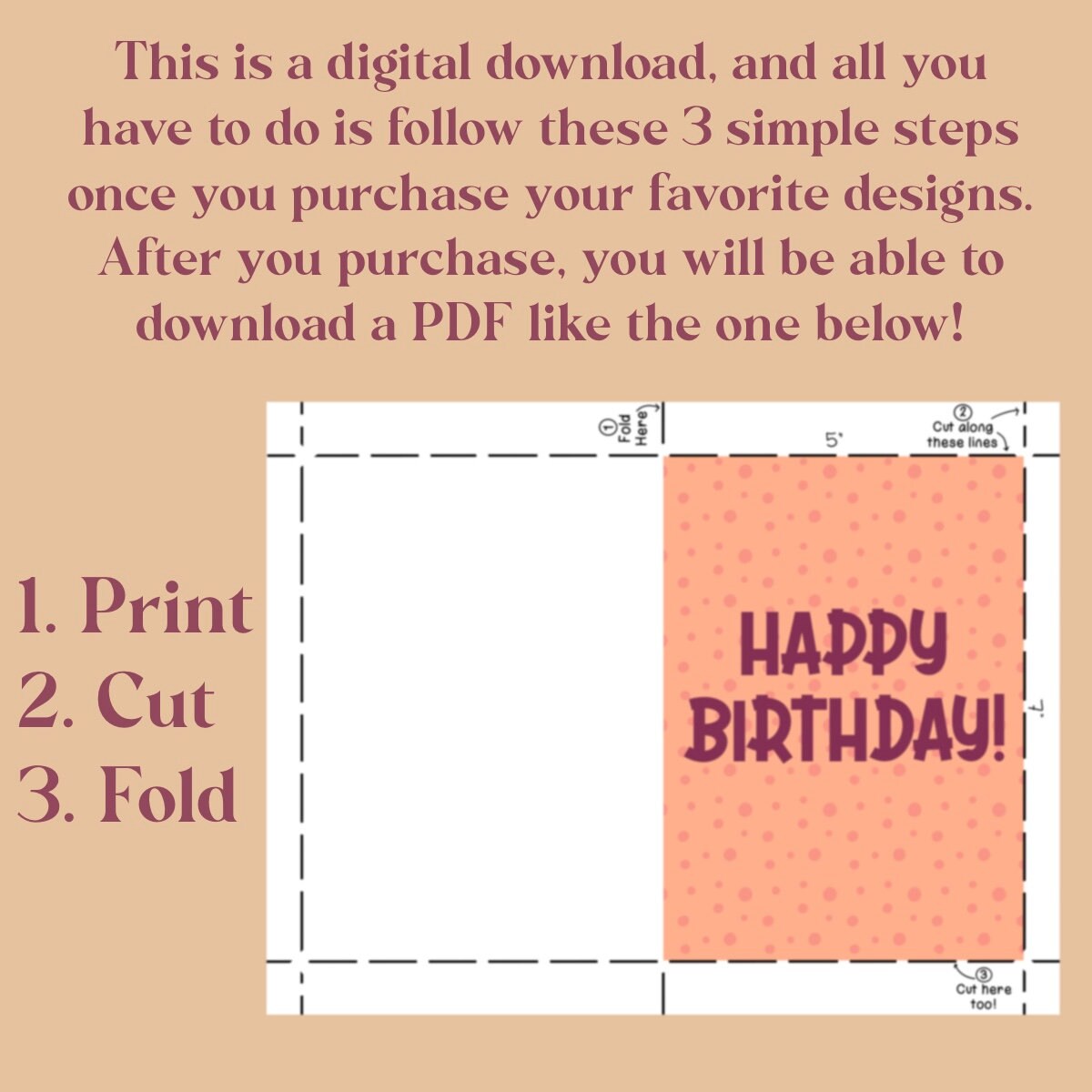 Printable Birthday Card - Etsy