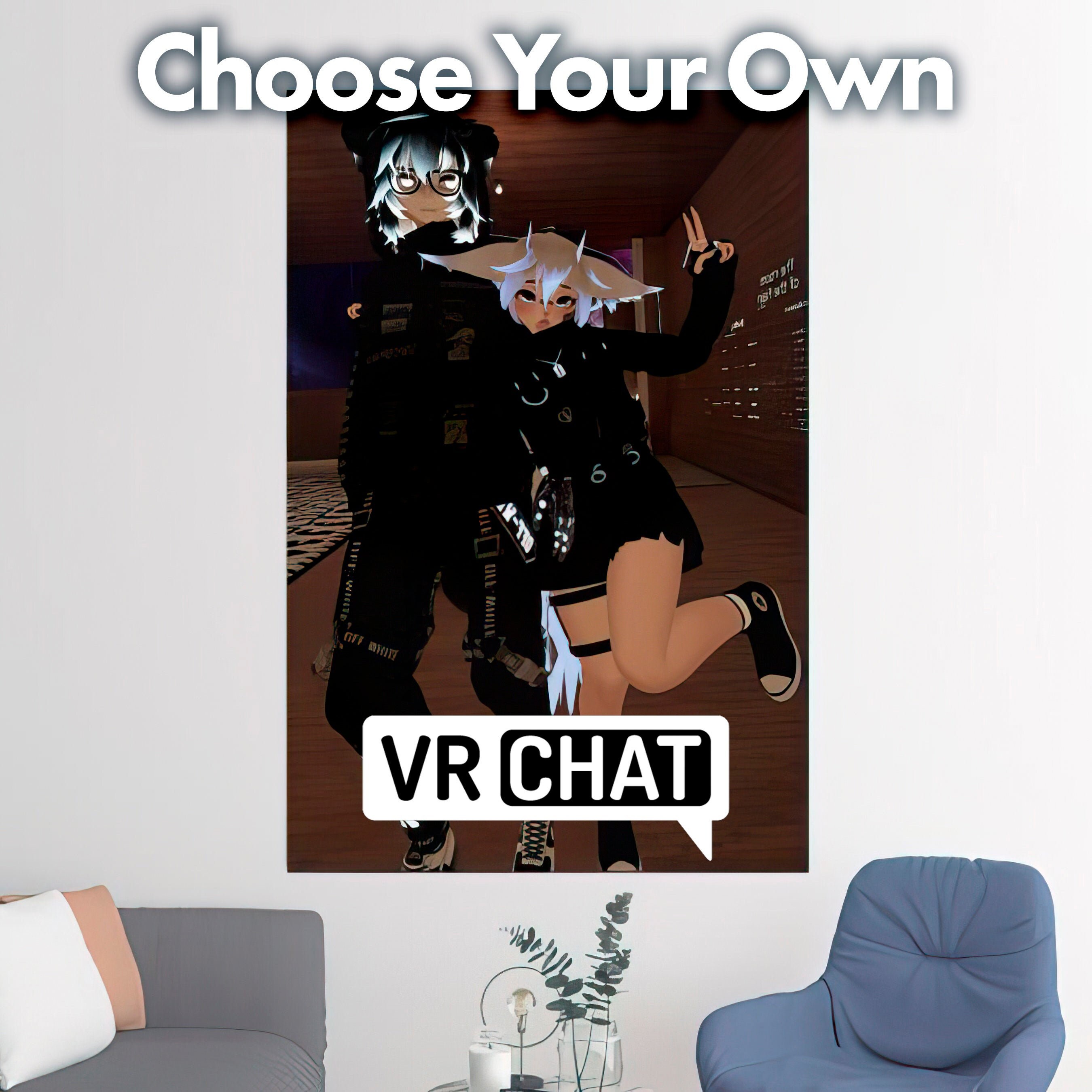 VRchat Poster From Your Own Photos High Resolution Art | Etsy