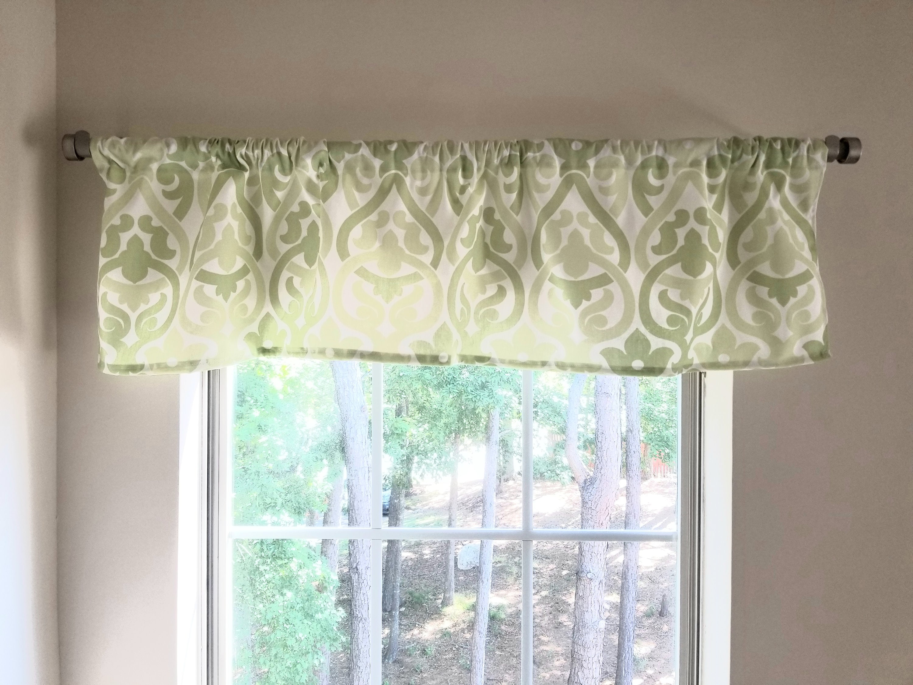 Light Green Ruffled Valance - Window Treatment - Curtain - Flat Shade ...