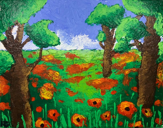 Acrylic Canvas Painting Sunny Days | Etsy