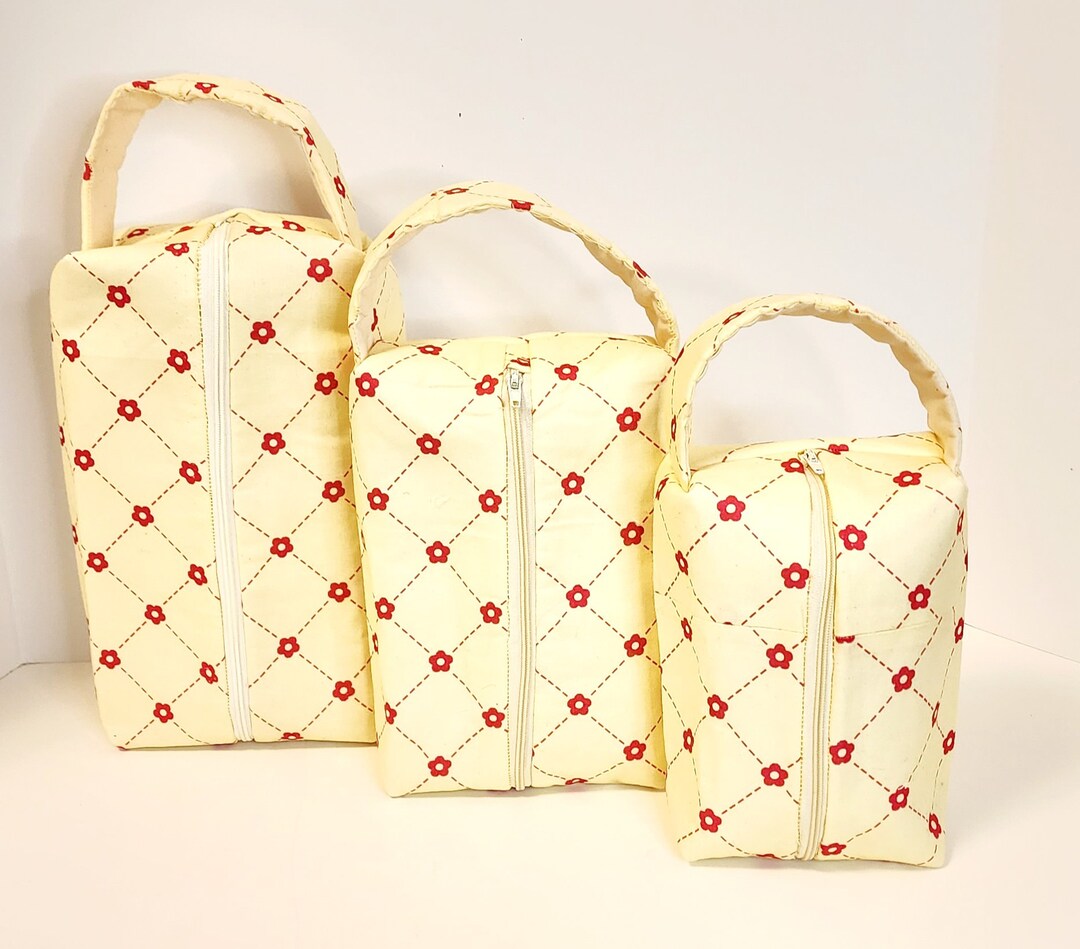 A 3 Piece Rectangle Shape Pouches travel Pouches Cosmetic Pouches ...