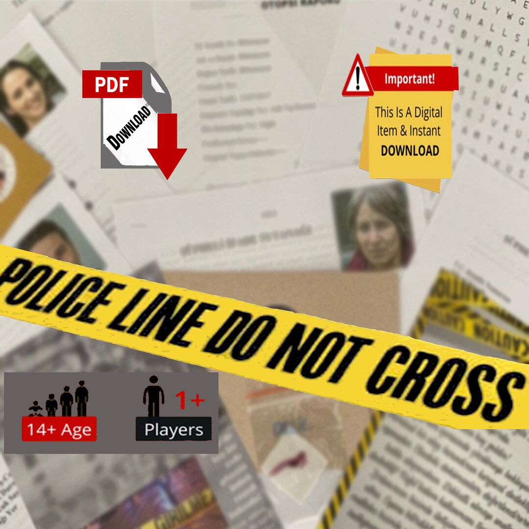 Printable UNSOLVED CASE FILES : Cold Case Murder Mystery Game Who ...
