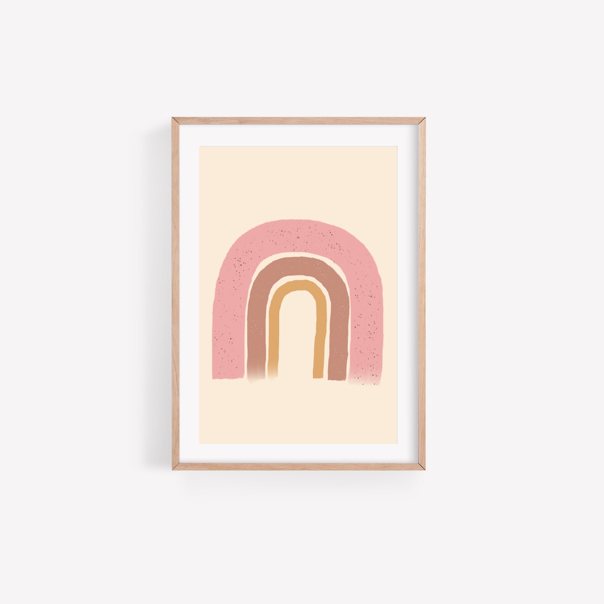 Digital Download Watercolor Pink Rainbow Wall Art Digital Download ...
