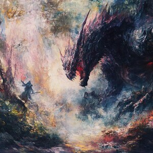 Monster Hunter World Wall Art, Rolled Canvas Print, Video Game Decor ...