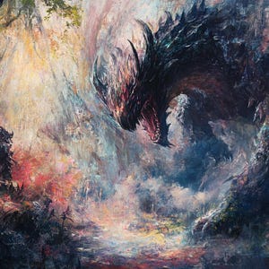 Monster Hunter World Wall Art, Rolled Canvas Print, Video Game Decor ...
