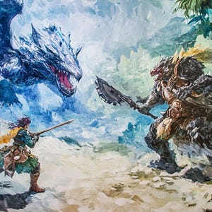 Monster Hunter World Wall Art, Rolled Canvas Print, Video Game Decor ...