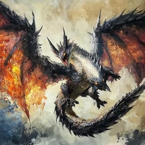 Monster Hunter World Wall Art, Rolled Canvas Print, Video Game Decor ...