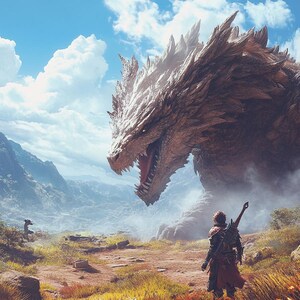Monster Hunter World Wall Art, Rolled Canvas Print, Video Game Decor ...