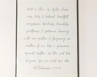 Handwritten Bible Verse | Etsy