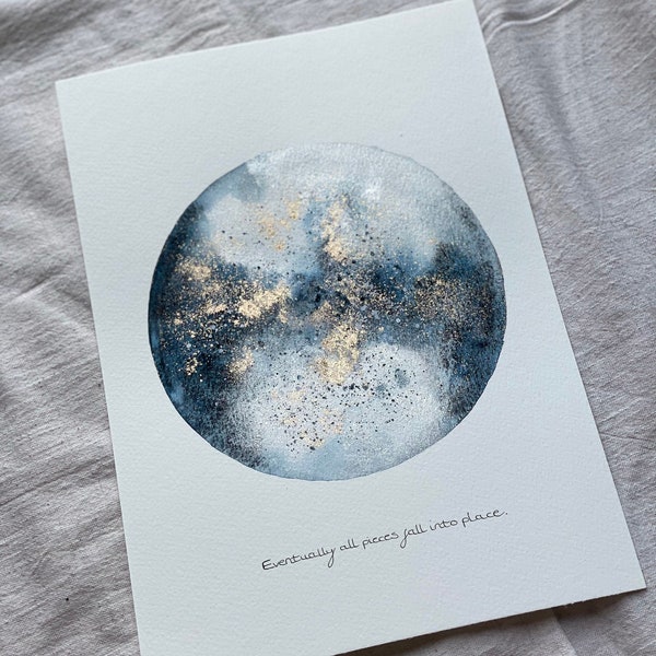 Blue Moon Painting - Etsy