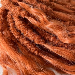 Copper Red Extra Volume Curly Dreads Extensions Ready to Ship - Etsy
