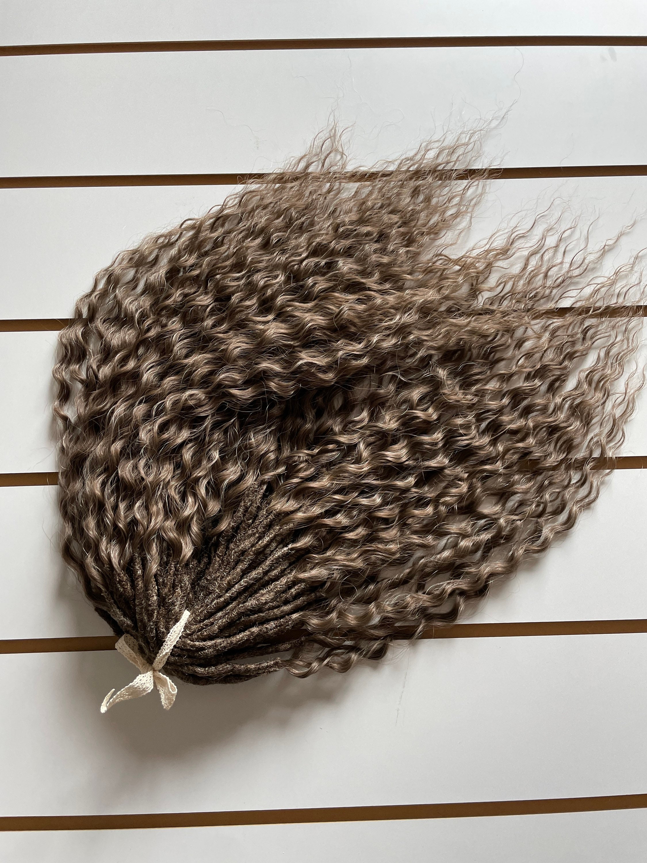 Brown Curly Doubled Ended Dreads Hair Extensions Partial Set - Etsy