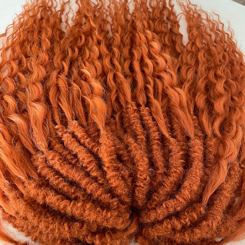 Copper Red Extra Volume Curly Dreads Extensions Ready to Ship - Etsy