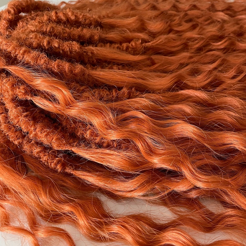 Copper Red Extra Volume Curly Dreads Extensions Ready to Ship - Etsy
