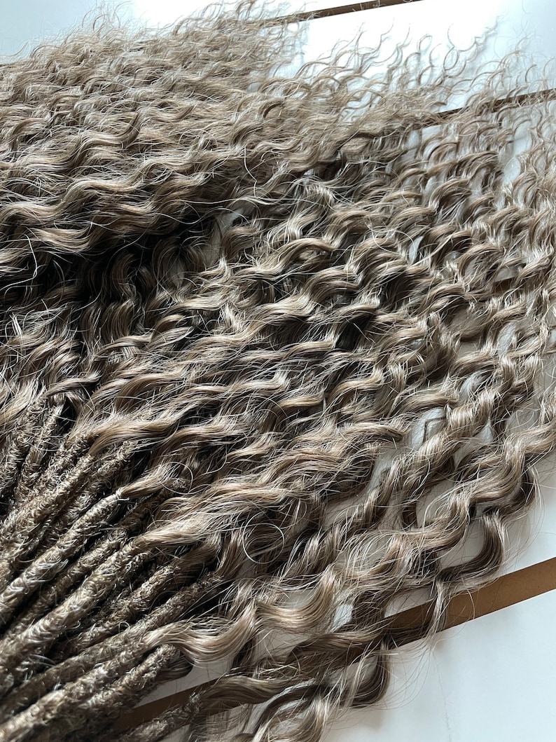 Brown Curly Doubled Ended Dreads Hair Extensions Partial Set - Etsy