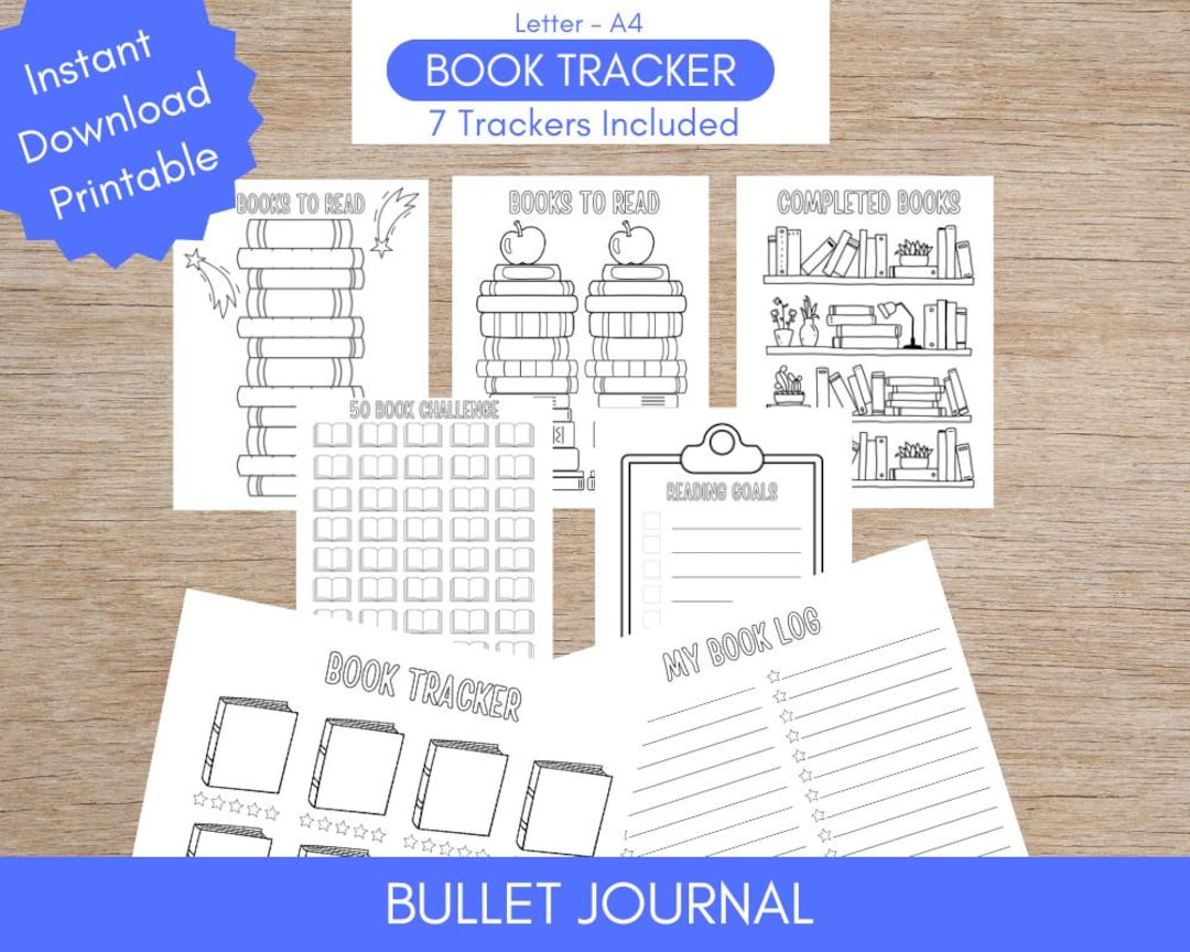 Book Tracker, Bullet Tracker, 2025 Calendar, Journal - Etsy