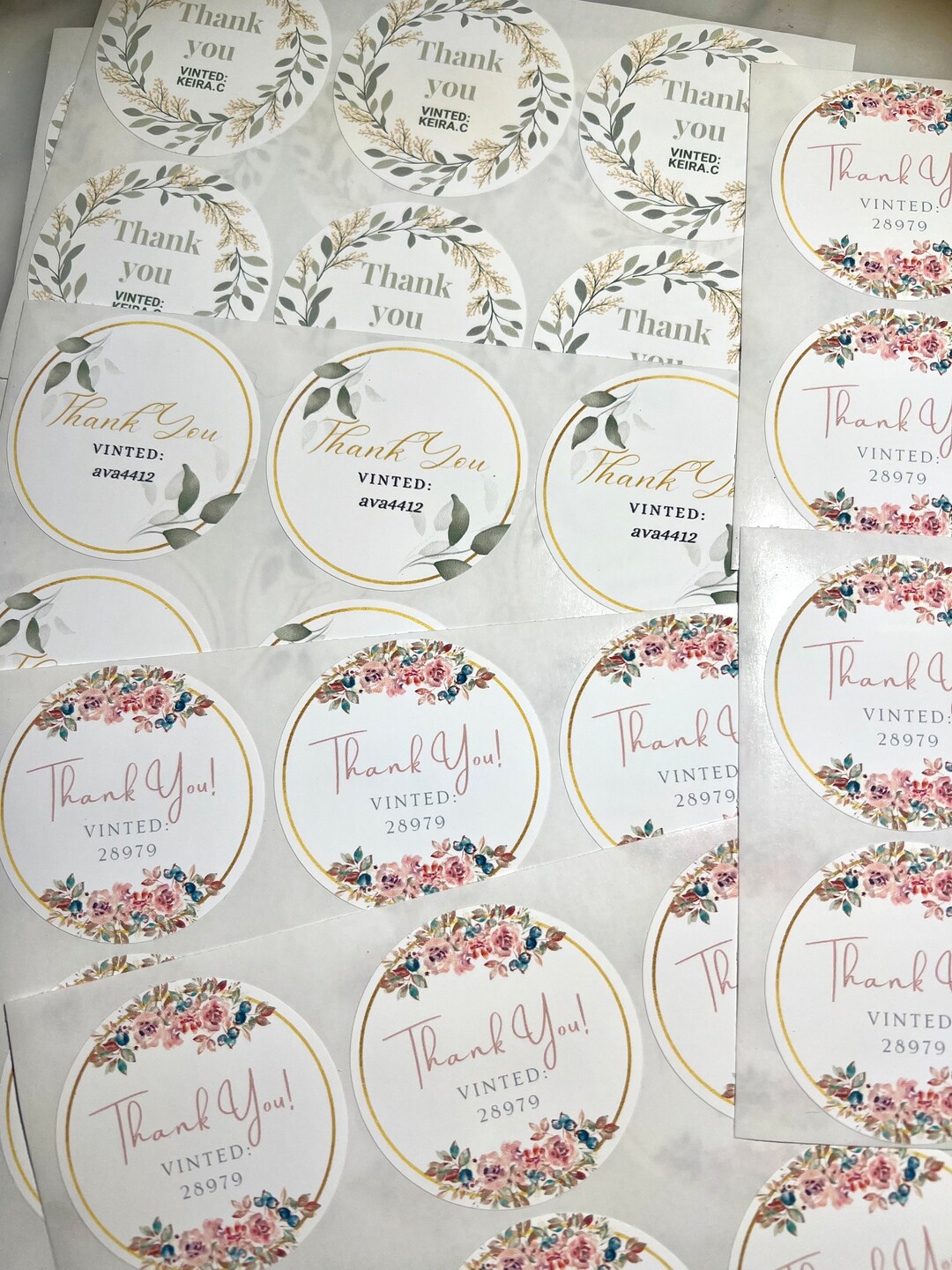 Personalised Sticker Sheets / Social Media Username Stickers / Custom ...