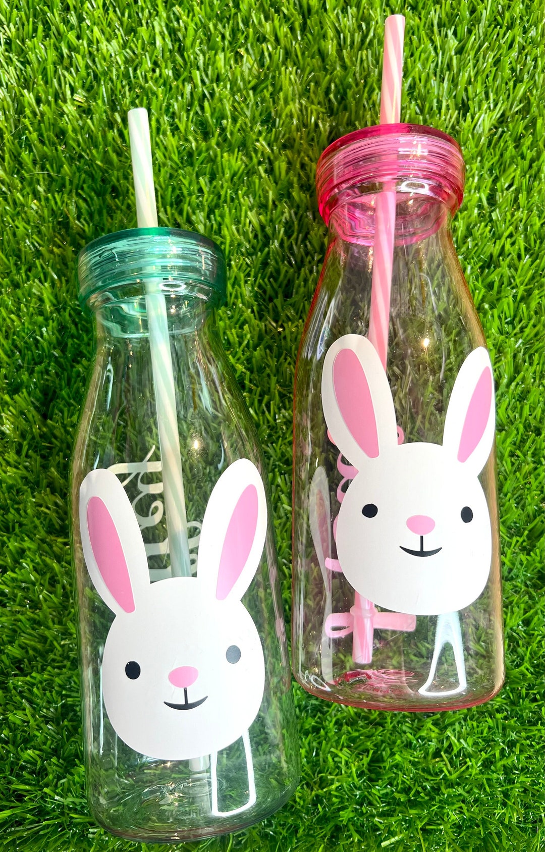 Personalised Easter Bunny Milk Style Bottle With Straw - Etsy