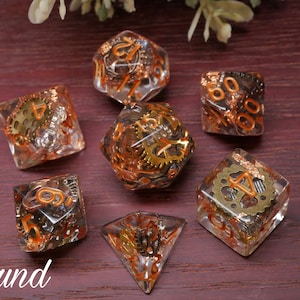 STEAMPUNK DICE Clockwork Mechanism Handmade Set Made in Italy With Box ...
