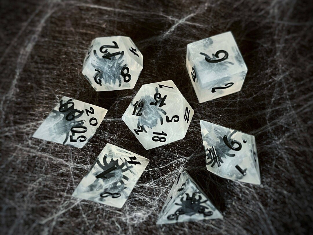 SPIDER WEB Dice Set: Handmade Resin Dice for Dungeons and Dragons ...
